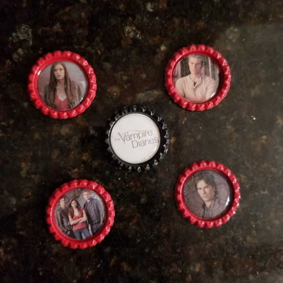 Other | The Vampire Diaries Bottle Cap Magnets | Poshmark